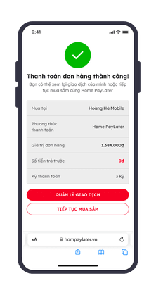 Mua trước trả sau 0% lãi suất với Home PayLater
