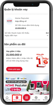 Hướng dẫn thanh toán dư nợ tài khoản trả sau Home PayLater