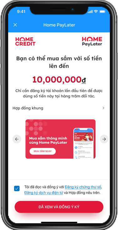 Tài khoản Home PayLater - Mua trước trả sau từ 0% lãi suất