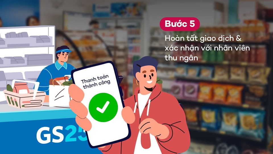 Hướng dẫn thanh toán mã QR qua tài khoản trả sau Home PayLater tại GS25