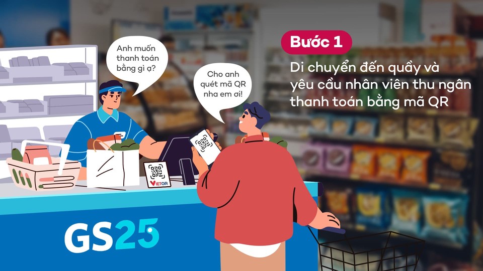 Hướng dẫn thanh toán mã QR qua tài khoản trả sau Home PayLater tại GS25